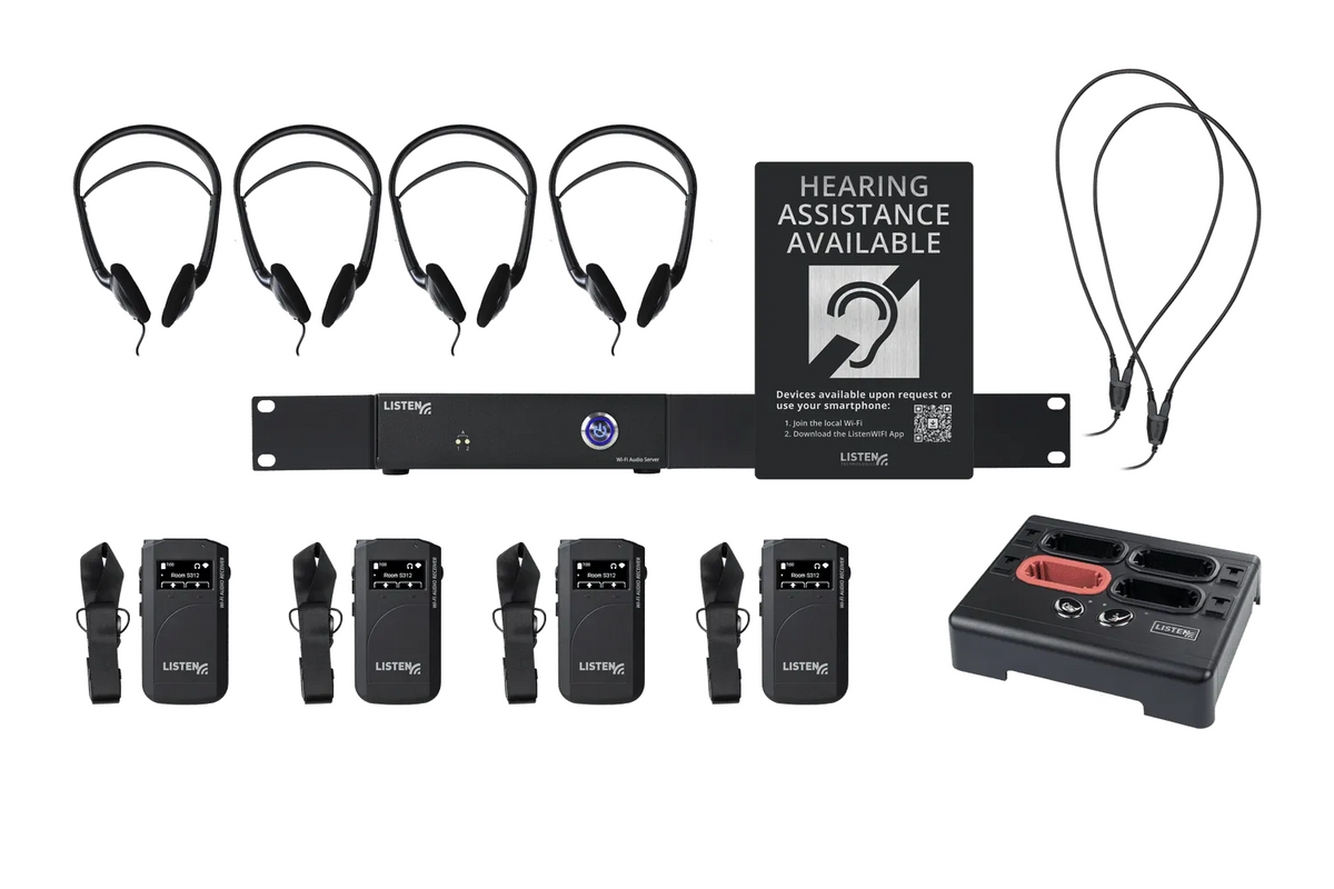 ListenWIFI 2 Channel Wi-Fi System with 4 Receivers